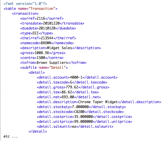 XML Importing